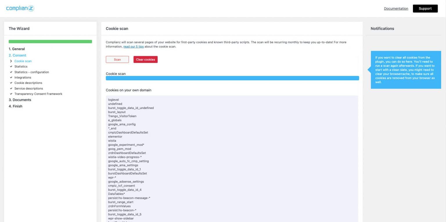 About Cookie Scan Results - Complianz