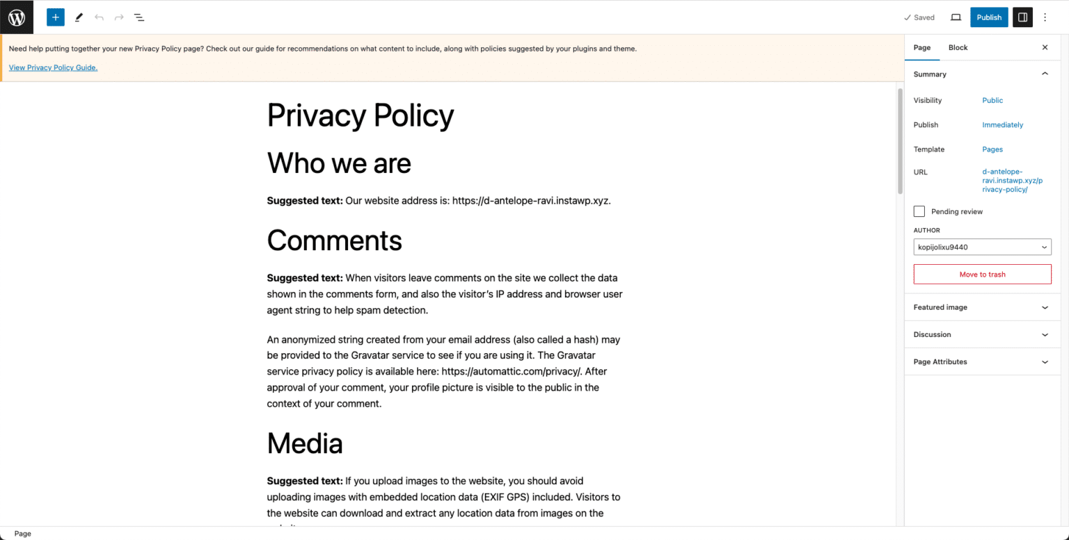 WordPress Privacy Policy: How to add a Privacy Policy to your WordPress site - Complianz
